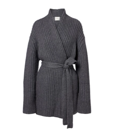 LISA YANG Jacqueline Cashmere Wrap Cardigan - Graphite Color