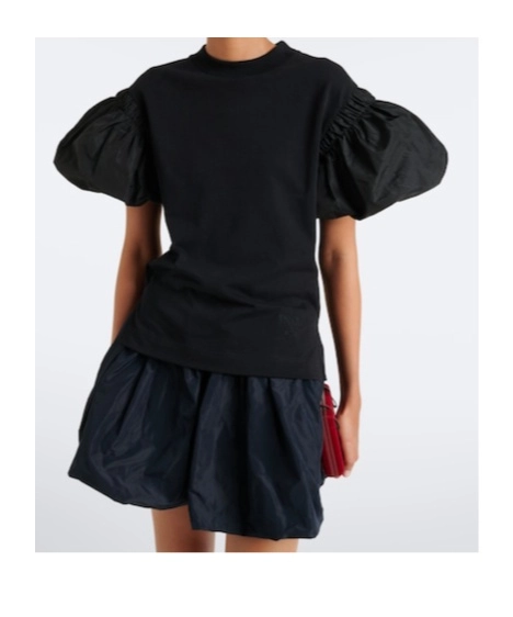 PATOU Puff Sleeve Cotton Jersey T-shirt