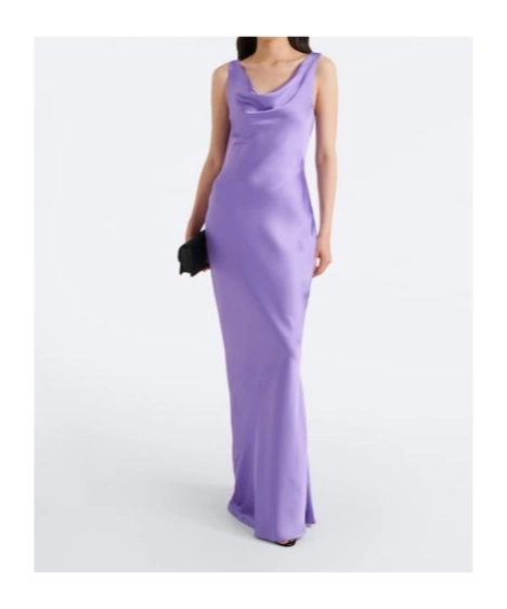 Norma Kamali Draped Satin Gown