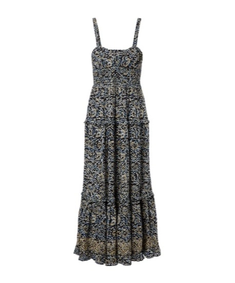 Ulla Johnson Ophelia Printed Cotton-blend Midi Dress - Blue