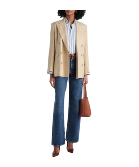 Ralph Lauren Silk And Linen-blend Blazer