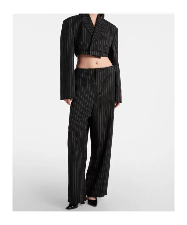 JEAN PAUL GAULTIER Pinstripe Cropped Blazer