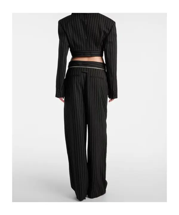 JEAN PAUL GAULTIER Pinstripe Cropped Blazer