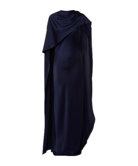 Simkhai Izel Asymmetric Caped Satin Gown