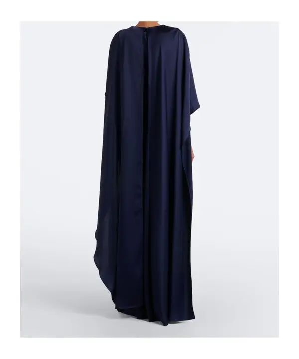 Simkhai Izel Asymmetric Caped Satin Gown