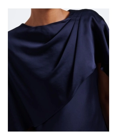 Simkhai Izel Asymmetric Caped Satin Gown