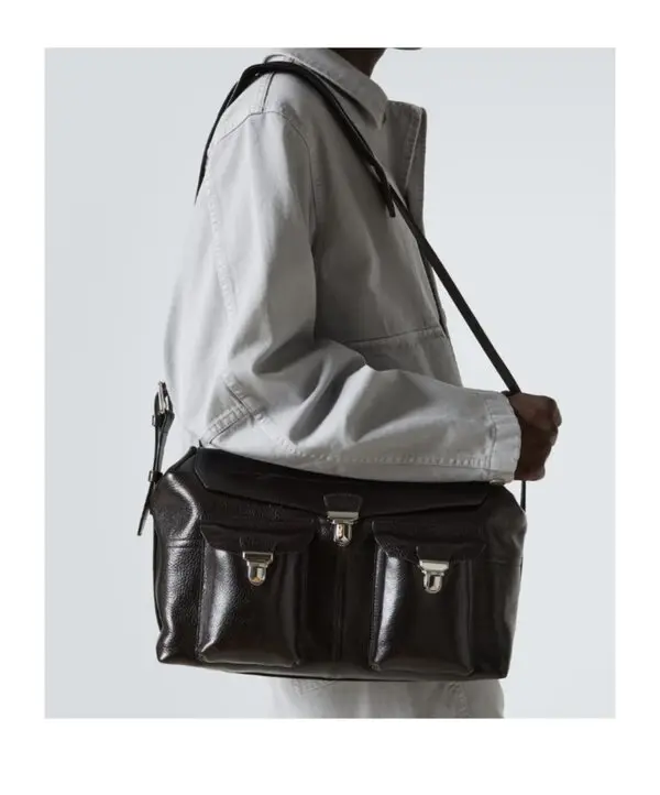 LEMAIRE Week-end Gear Leather Shoulder Bag