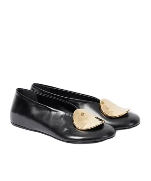 JIL SANDER Leather Ballet Flats
