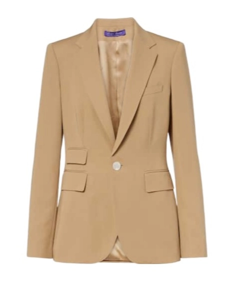 Ralph Lauren Parker Wool Gabardine Blazer - Nude