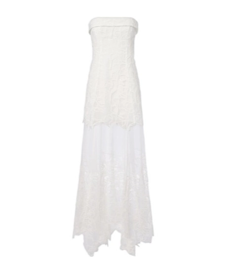 Simkhai Rennis Organza Bustier Gown - White