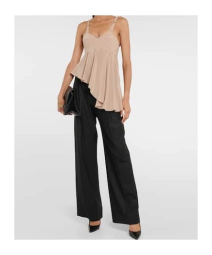 Victoria Beckham Asymmetrical Silk-crepe Top