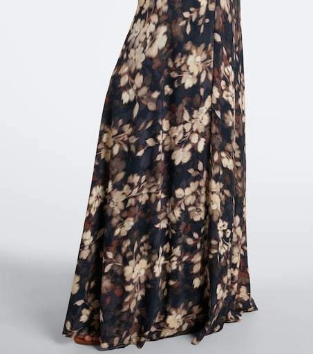 Simkhai Cerin Gathered Floral Halterneck Maxi Dress - Black