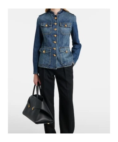 NILI LOTAN Button-down Denim Jacket