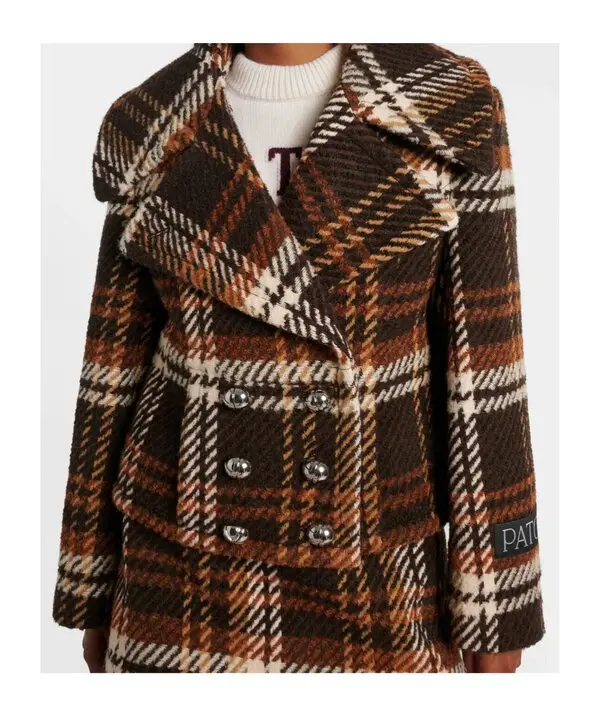 PATOU Check Double-breasted Casual Jacket