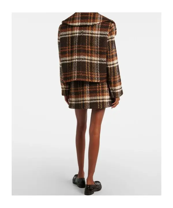 PATOU Check Double-breasted Casual Jacket