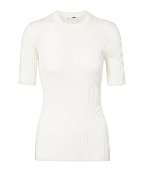 JIL SANDER Ribbed-knit Silk Sweater