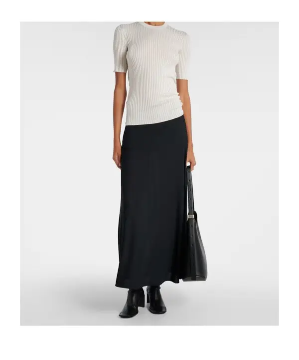 JIL SANDER Ribbed-knit Silk Sweater