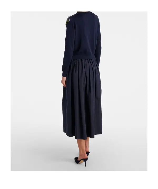 Carolina Herrera Embroidered Silk And Cotton Cardigan - Black
