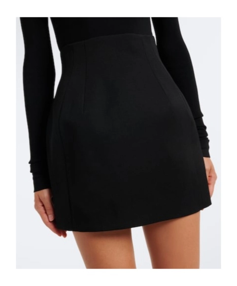 MUGLER High-rise Wool Miniskirt