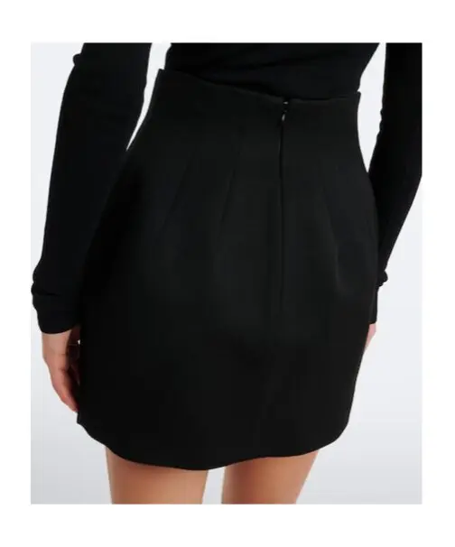 MUGLER High-rise Wool Miniskirt