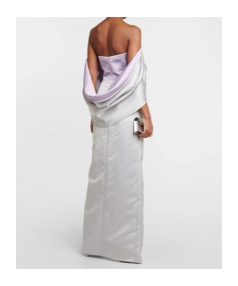 Carolina Herrera Off-the-shoulder Draped Satin Gown