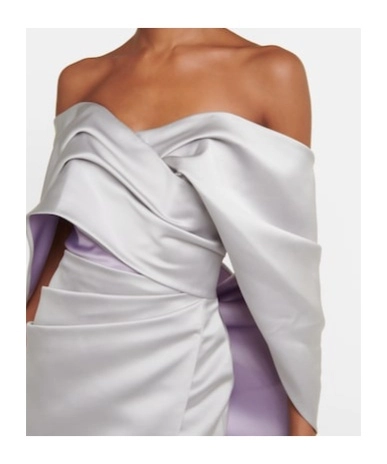 Carolina Herrera Off-the-shoulder Draped Satin Gown