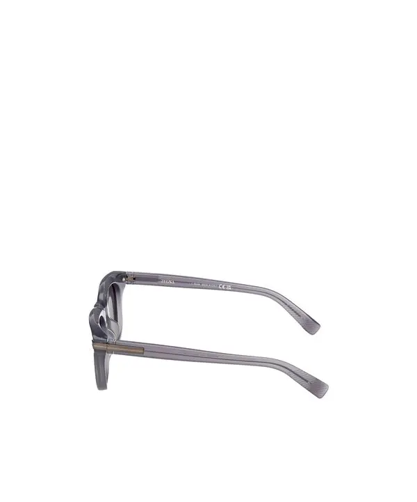 Zegna Rectangular Frame Sunglasses