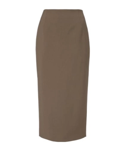 MUGLER Wool-blend Pencil Skirt - Grey