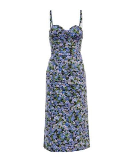 Carolina Herrera Printed Cotton Blend Midi Dress - Green