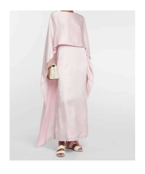 Gabriela Hearst Satin Shawl-style Maxi Dress - Pink