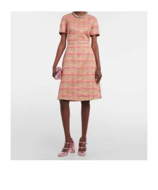 Carolina Herrera Plaid Midi Dress