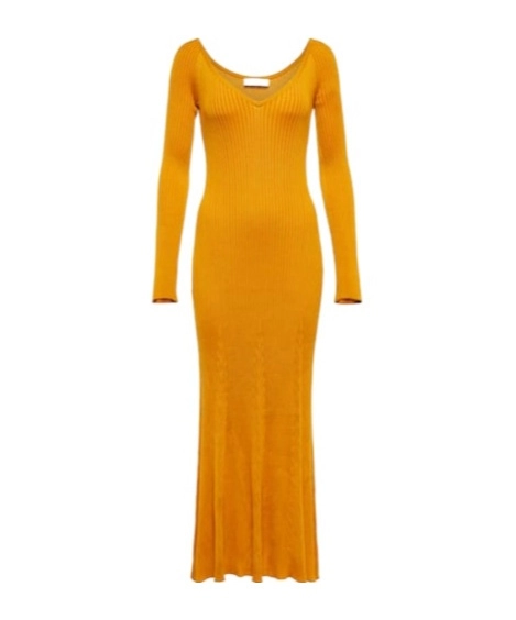 Gabriela Hearst Paulo Knitted Dress - Orange