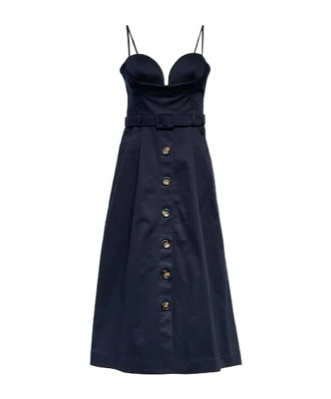 Carolina Herrera Lace-up Long Dress - Black