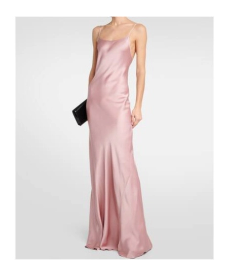 Victoria Beckham Halterneck Satin Maxi Dress