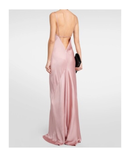 Victoria Beckham Halterneck Satin Maxi Dress