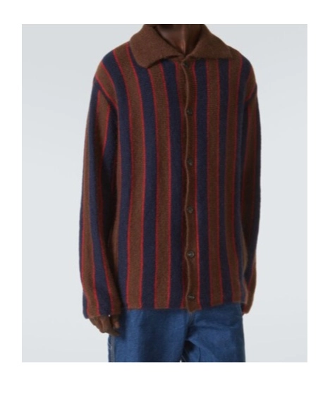 BODE Striped Mohair-blend Cardigan