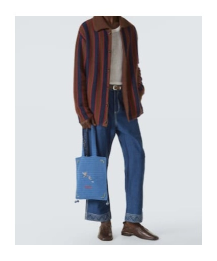 BODE Striped Mohair-blend Cardigan