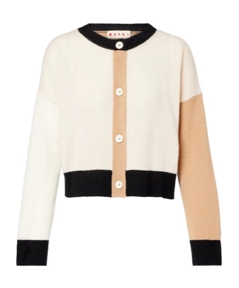 Marni Colorblocked Cashmere Cardigan
