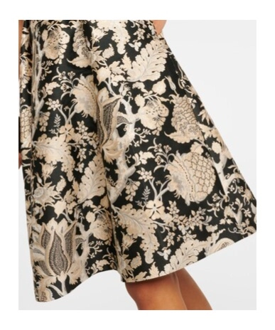 Carolina Herrera Floral Jacquard Midi Dress