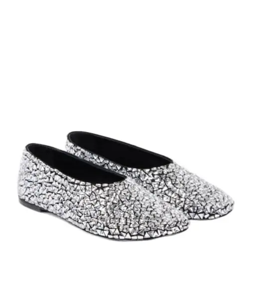 Proenza Schouler Glove Embellished Leather Ballet Flats
