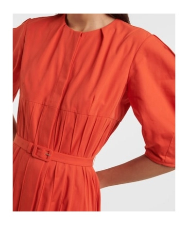 Gabriela Hearst Caden Puff Sleeve Midi Dress