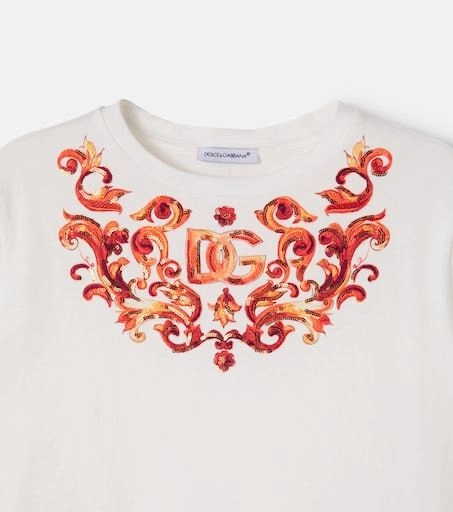 Dolce & Gabbana Dg Majolica Embroidered T-shirt