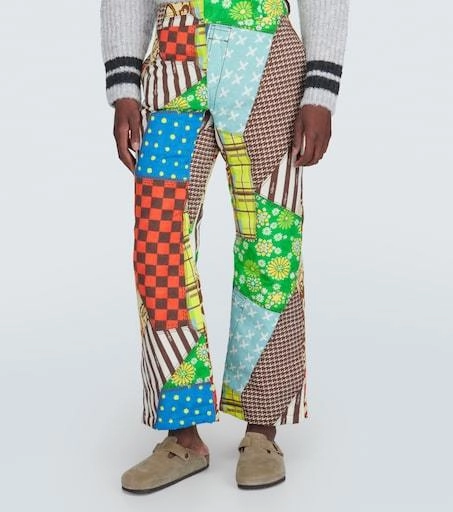 ERL Printed Cotton-blend Flared Pants