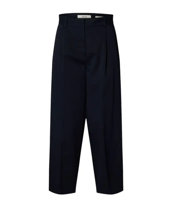 SELECTED Pleated Trousers - Dark Sapphire