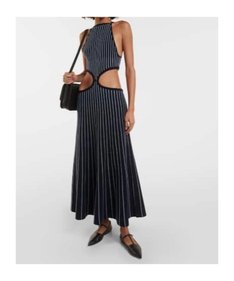 Gabriela Hearst Striped Hollow Dress
