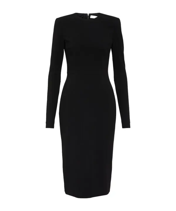 Victoria Beckham Long-sleeved Midi Dress