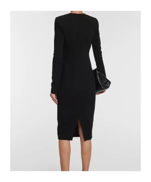 Victoria Beckham Long-sleeved Midi Dress