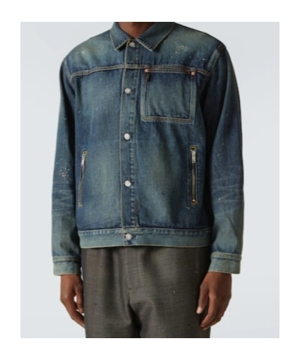Undercover Embroidered Faded Denim Jacket