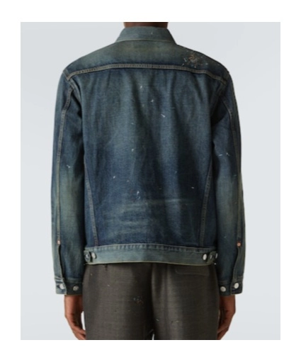 Undercover Embroidered Faded Denim Jacket
