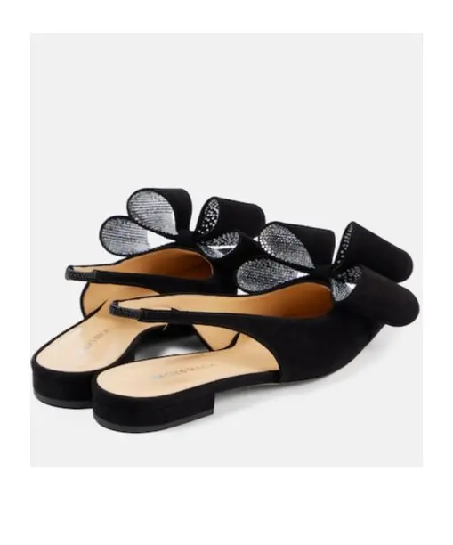 MACHMACH Le Cadeau Suede Ballet Flats